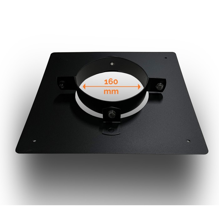 DINAK DW Black pellet vloersteun dubbelwandig rookkanaal Ø100mm | 1...