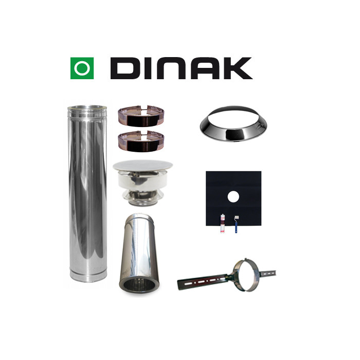 Set EPDM Ø80mm DINAK met nisbus en dakbevestigingsbeugel | 123rookk...