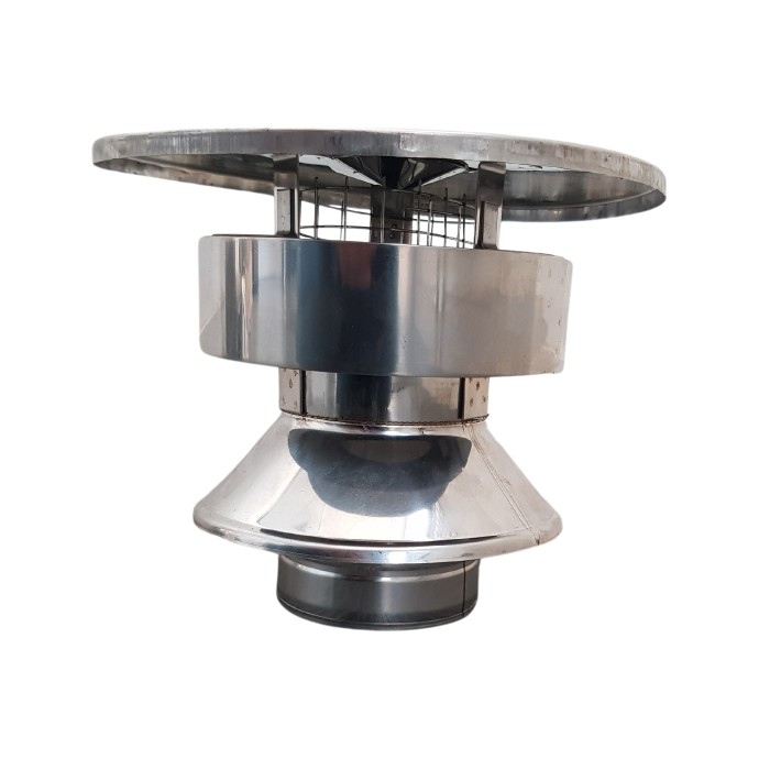 DINAK DW pellet trekkap dubbelwandig rookkanaal Ø80mm met vonkengaa...
