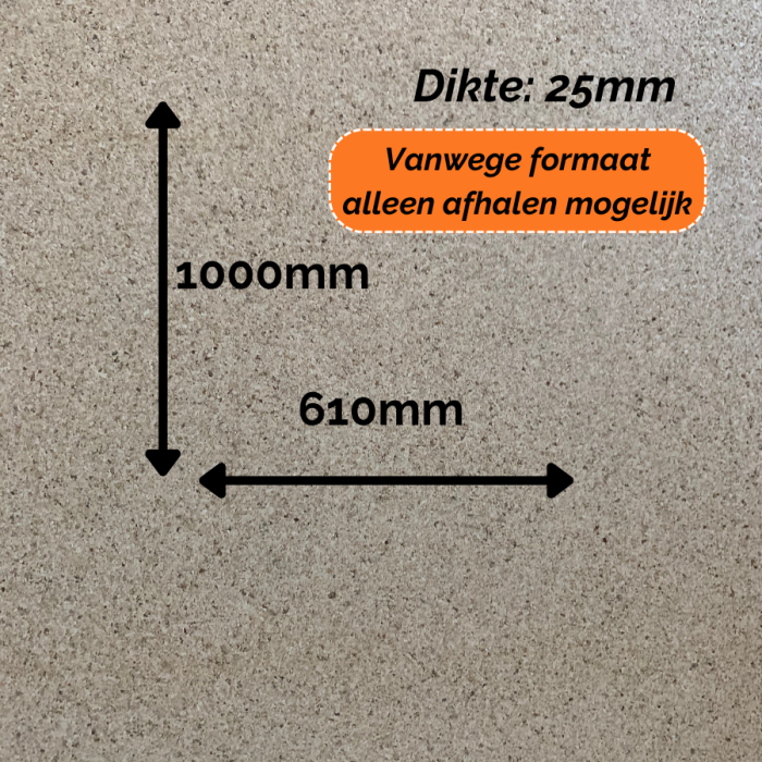 Vermiculiteplaat 1000x610x25mm
